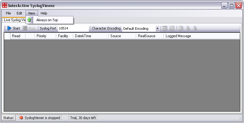 View Menu - MonitorWare Agent 15.0 documentation